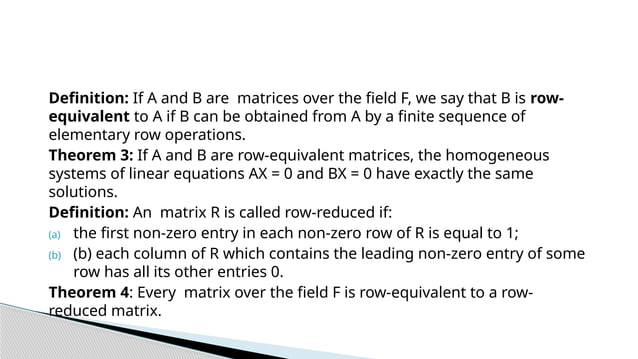 Linear Algebra PPT M.Sc., Mathematics Unit-1.pptx | Physics | Science
