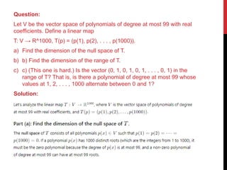 Linear Algebra Problems Involving Fields, Vector Spaces, and Linear Maps | PPT
