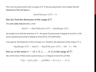Linear Algebra Problems Involving Fields, Vector Spaces, and Linear Maps | PPT