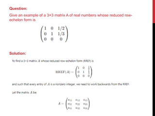 Linear Algebra Problems Involving Fields, Vector Spaces, and Linear Maps | PPT