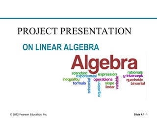 Basic Linear Algebra Project Presentation | PPT