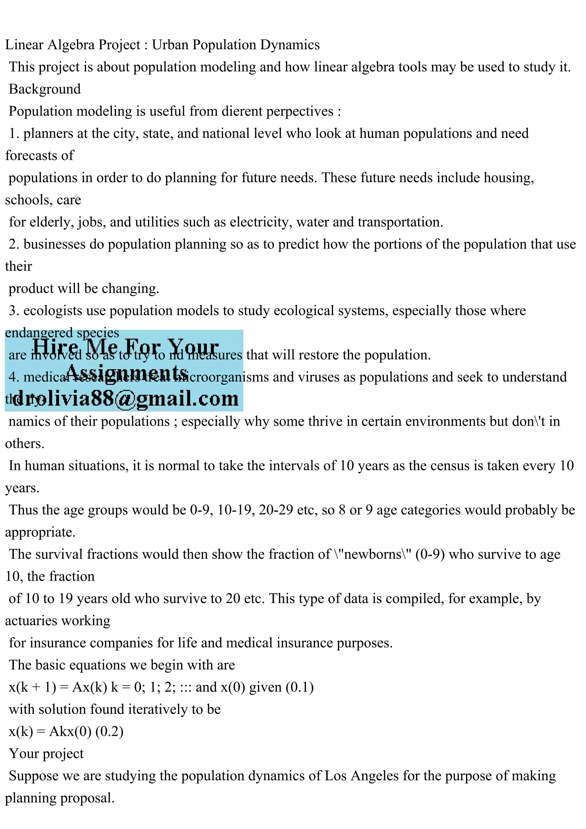 Linear Algebra Project Urban Population Dynamics This project is.pdf