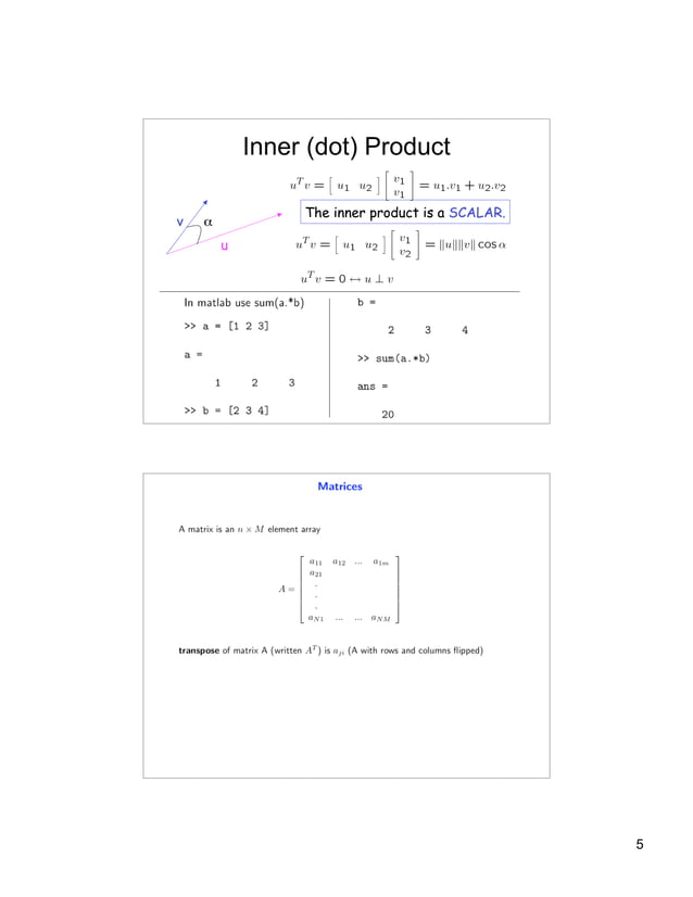 Linear algebra review | PDF