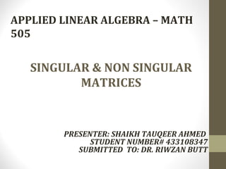 Linear algebra | PPT