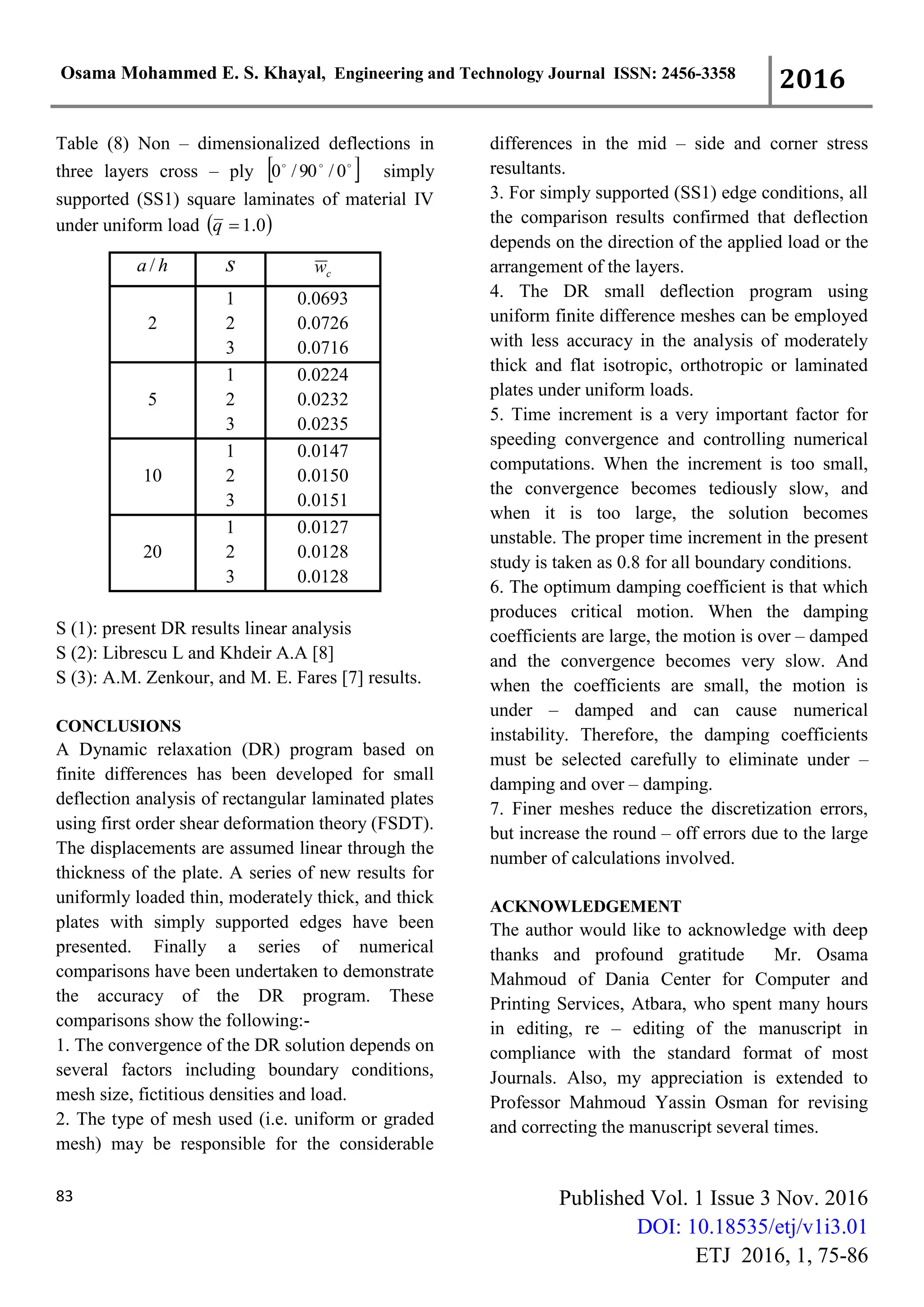 Linear Analysis Of Composite Laminated Plates Using First Order Pdf