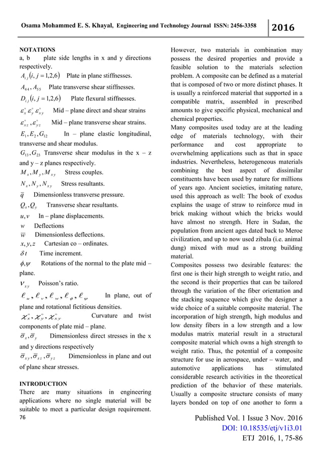 Linear Analysis Of Composite Laminated Plates Using First Order Pdf