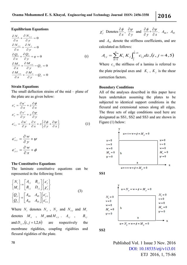 Linear Analysis Of Composite Laminated Plates Using First Order Pdf