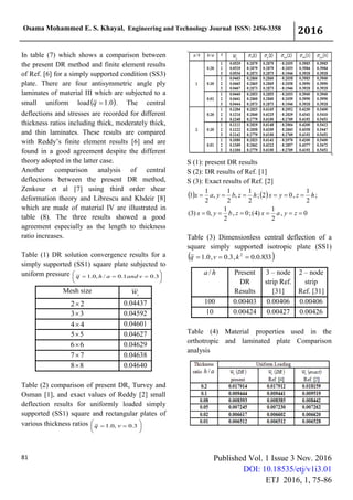 Linear analysis of composite laminated plates using first order | PDF ...