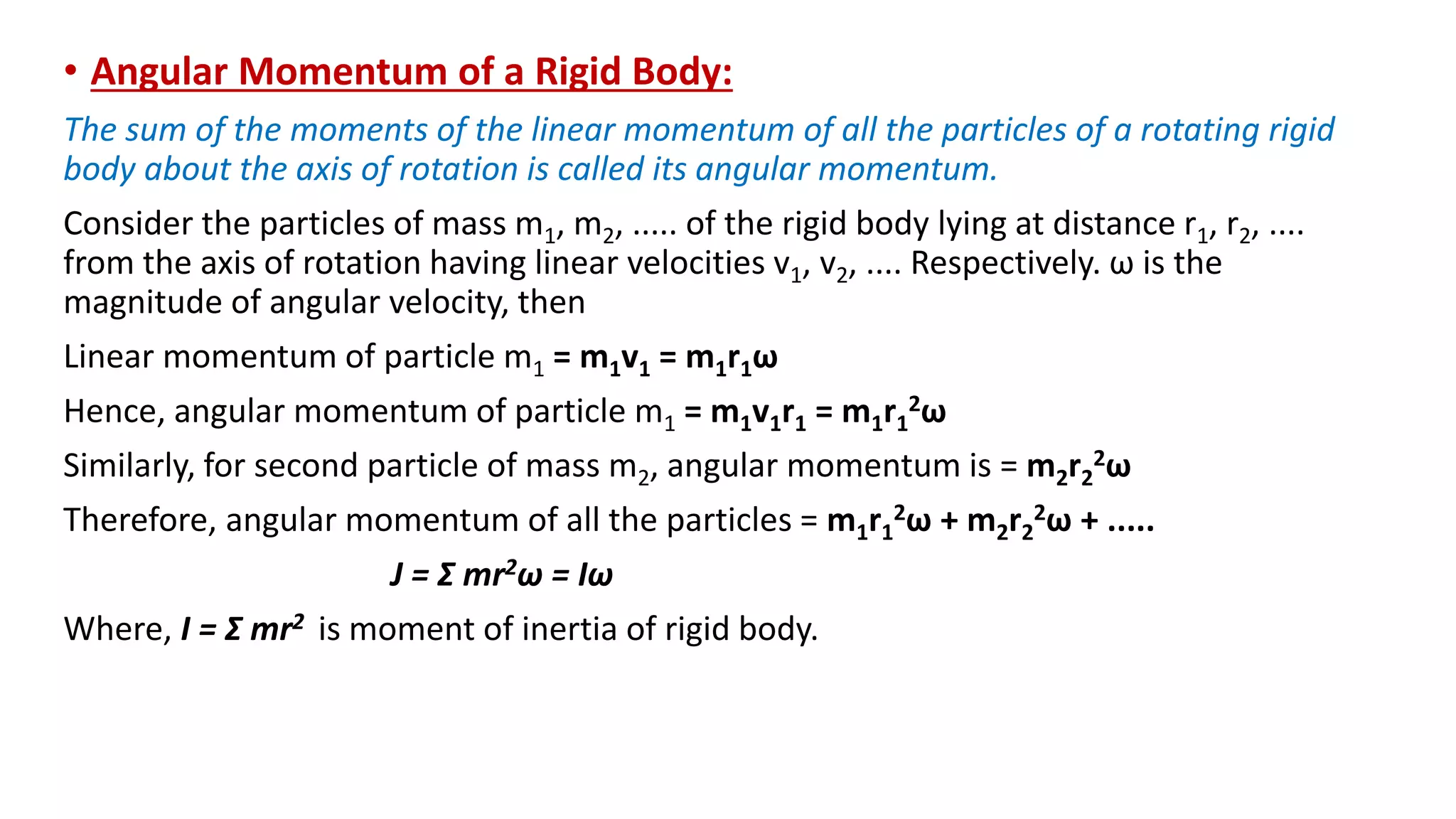 Linear and angular momentum | PPTX