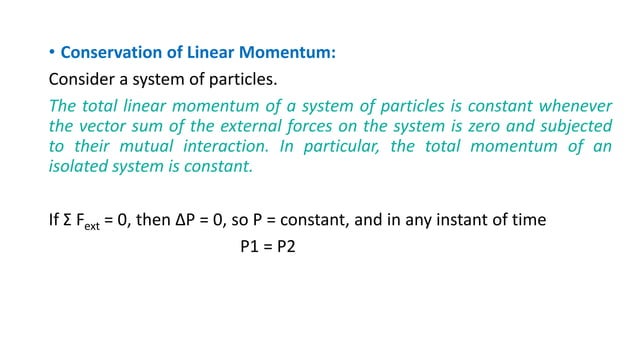 Linear and angular momentum | PPTX | Physics | Science