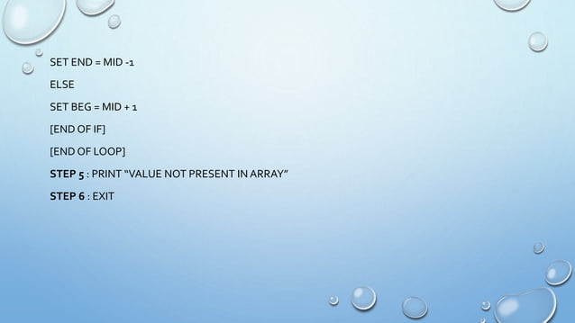 Linear and binary search | PPSX