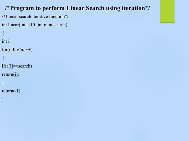 Linear and binary search | PPTX