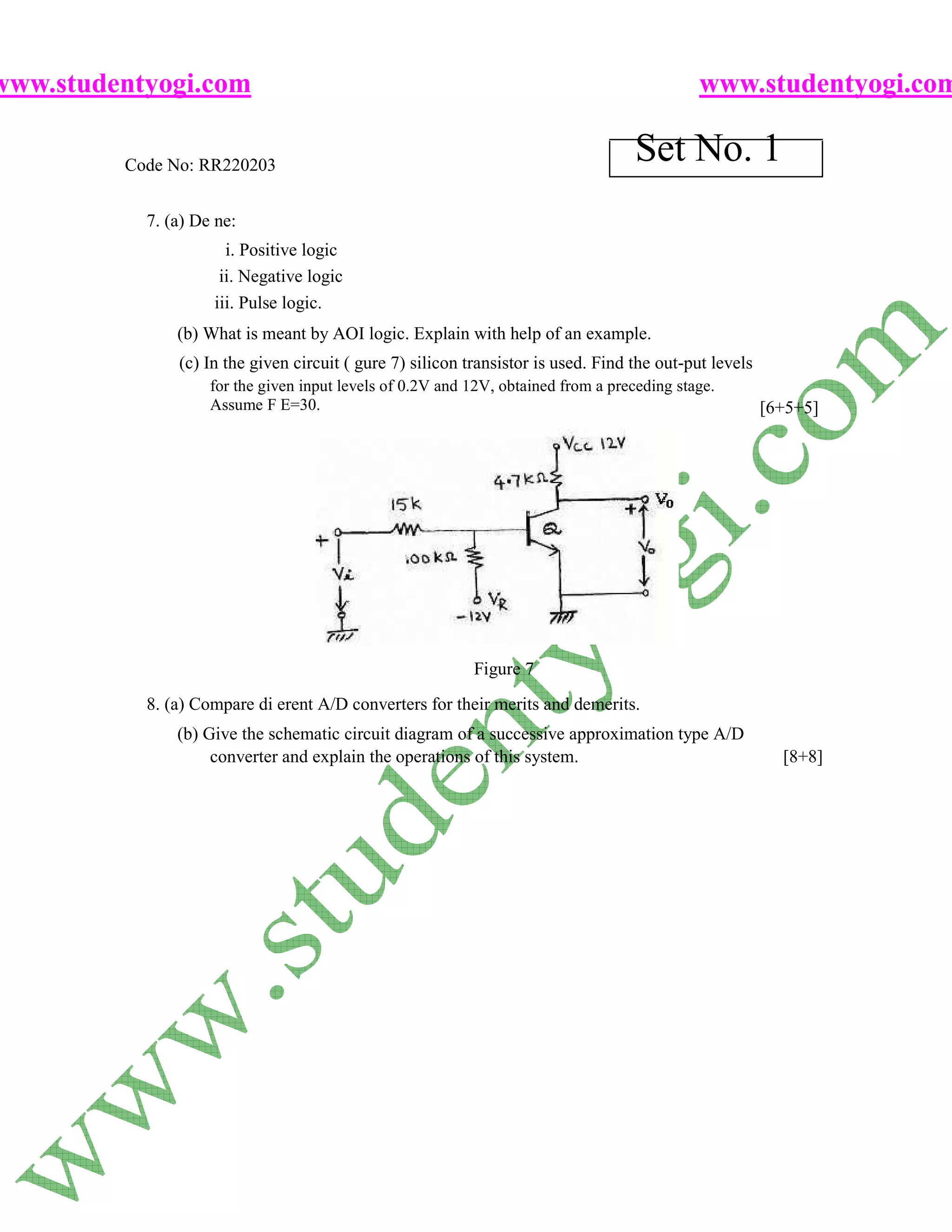 Linear and digital ic applications Jntu Model Paper{Www.Studentyogi.Com ...