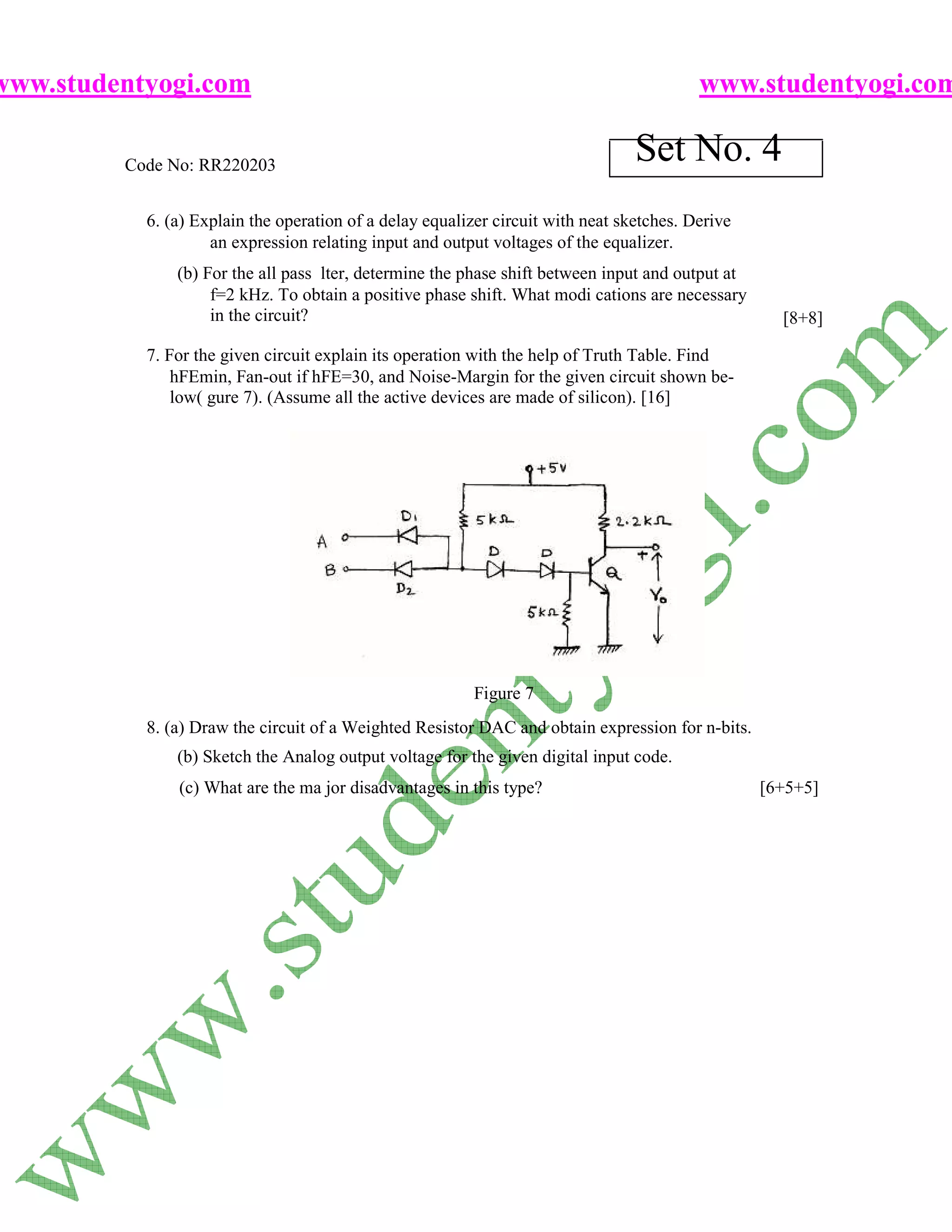 Linear and digital ic applications Jntu Model Paper{Www.Studentyogi.Com ...