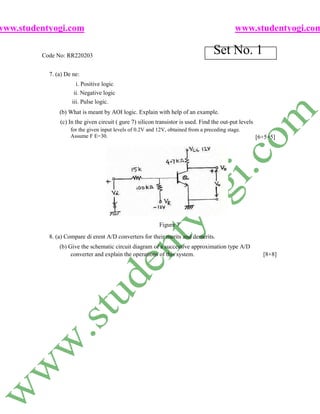 Linear and digital ic applications Jntu Model Paper{Www.Studentyogi.Com ...