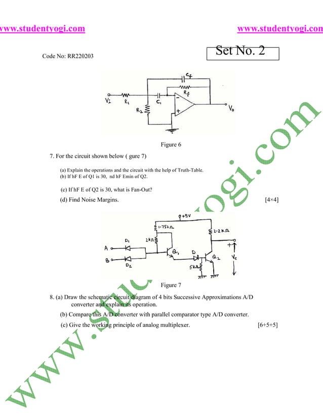 Linear and digital ic applications Jntu Model Paper{Www.Studentyogi.Com} | PDF
