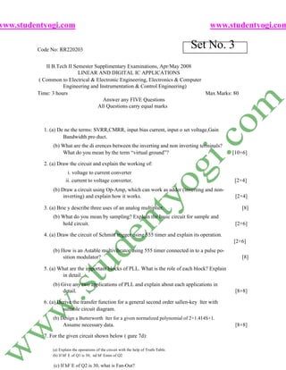 Linear and digital ic applications Jntu Model Paper{Www.Studentyogi.Com ...