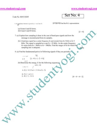Linear and discrete systems analysis Jntu Model Paper{Www.Studentyogi ...