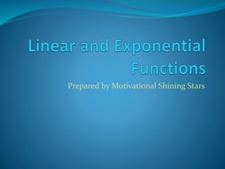 Linear and exponential functions | PPTX