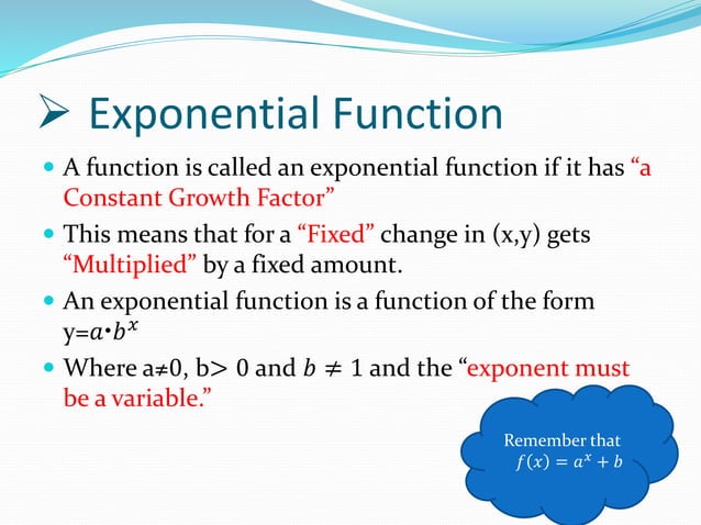 Linear and exponential functions | PPTX