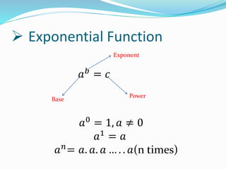 Linear and exponential functions | PPTX