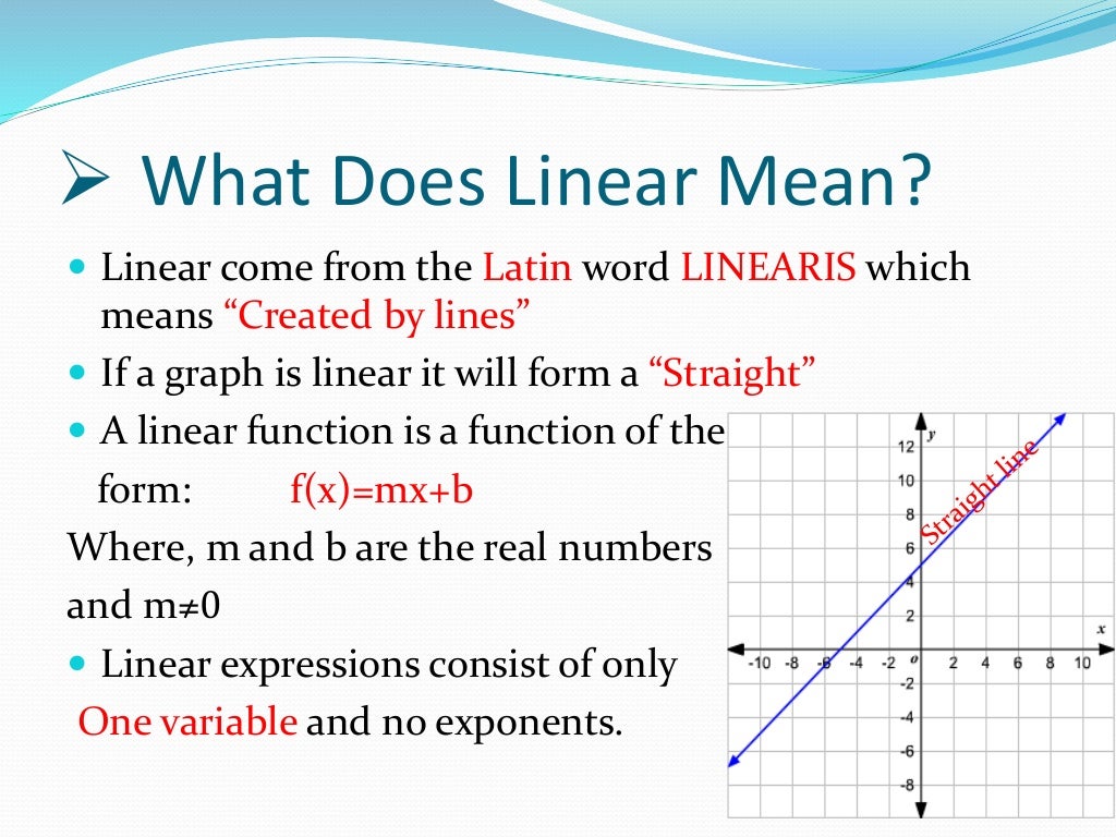 Linear and exponential functions