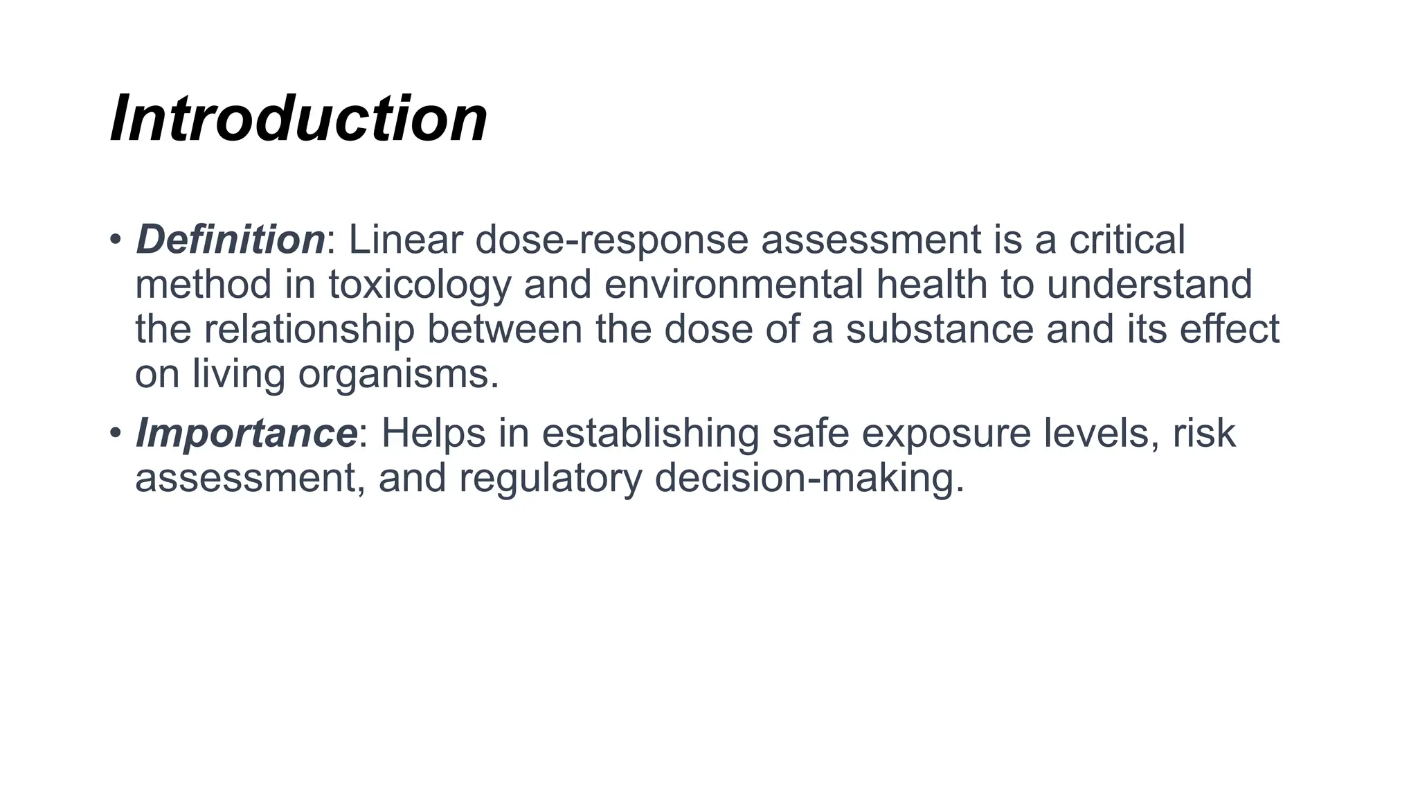 Linear and non-linear dose-response assessment.pptx