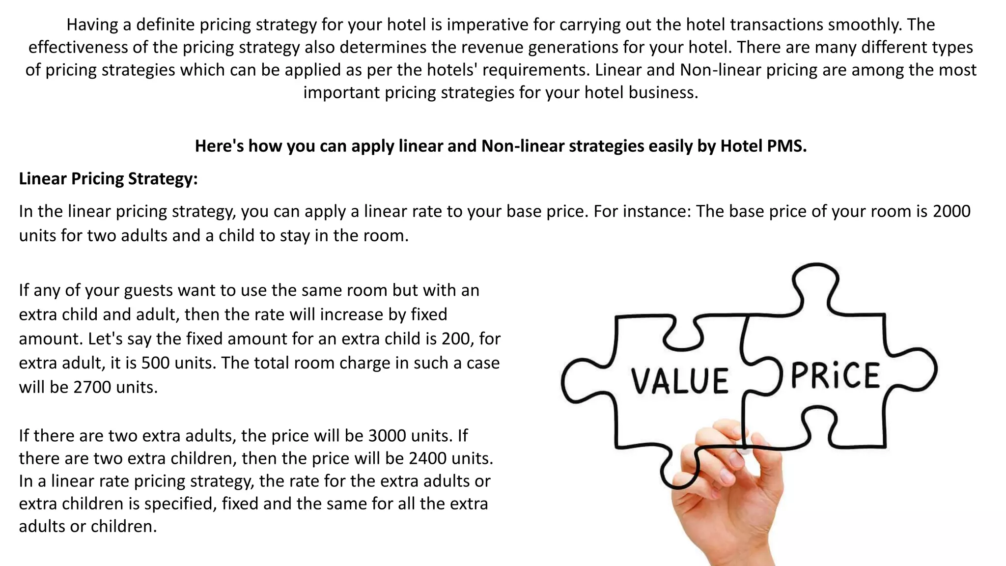 Linear and Non-Linear Pricing Strategy In Hotel PMS check out in this ...