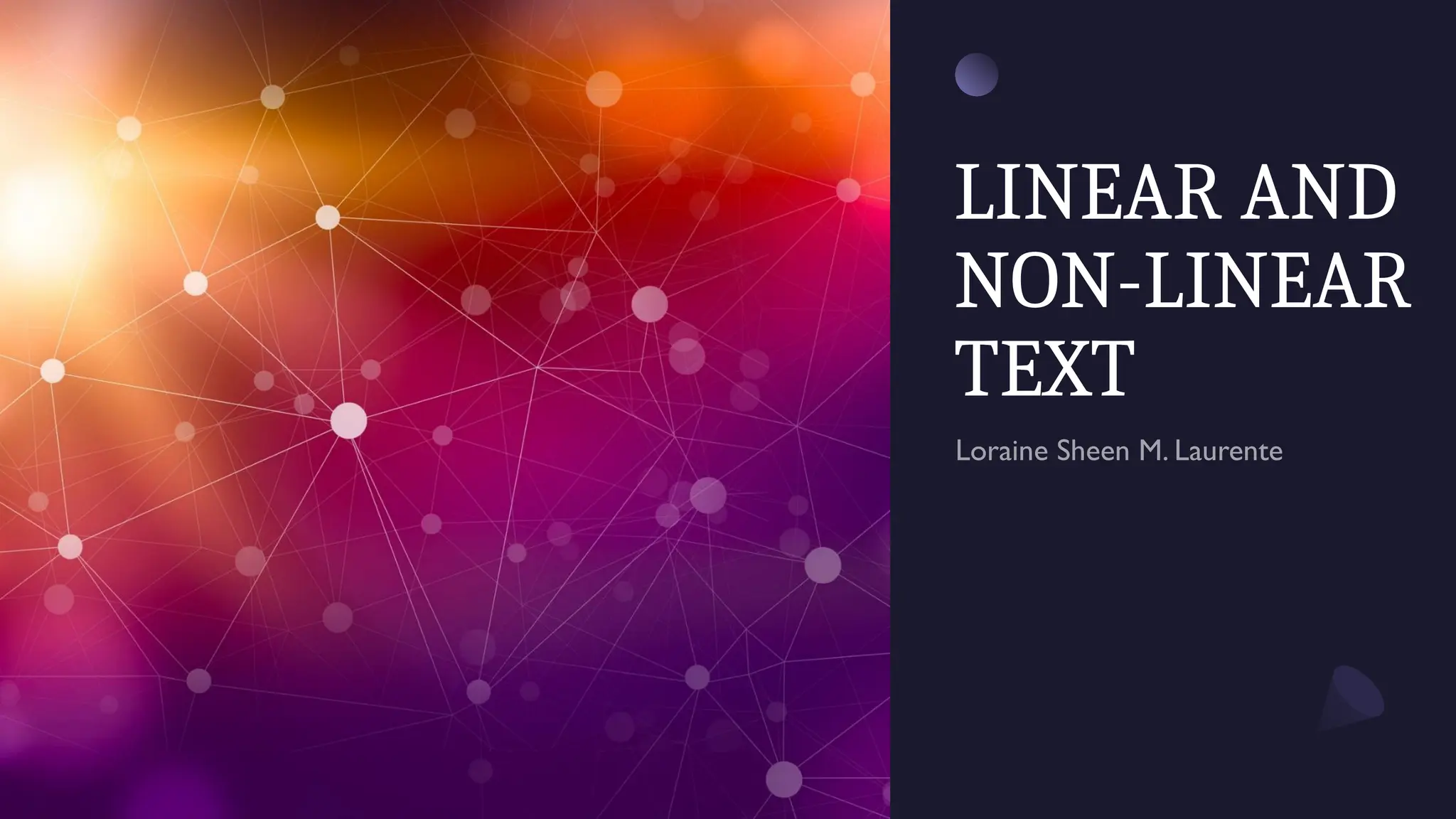 linear and non linear illustration grade 10 english quarter 1 | PPTX