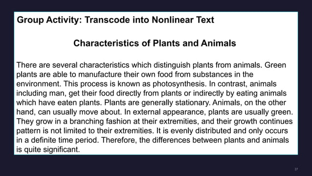 linear and non linear illustration grade 10 english quarter 1 | PPTX ...