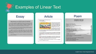 Linear and Non Linear Texts | PPT