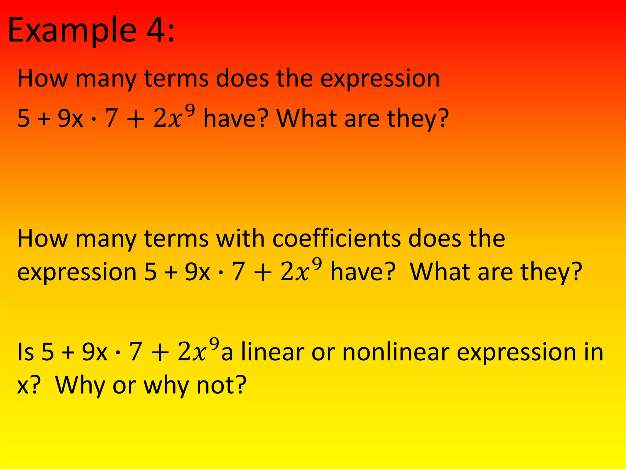 Linear and non linear expressions | PPTX | Physics | Science