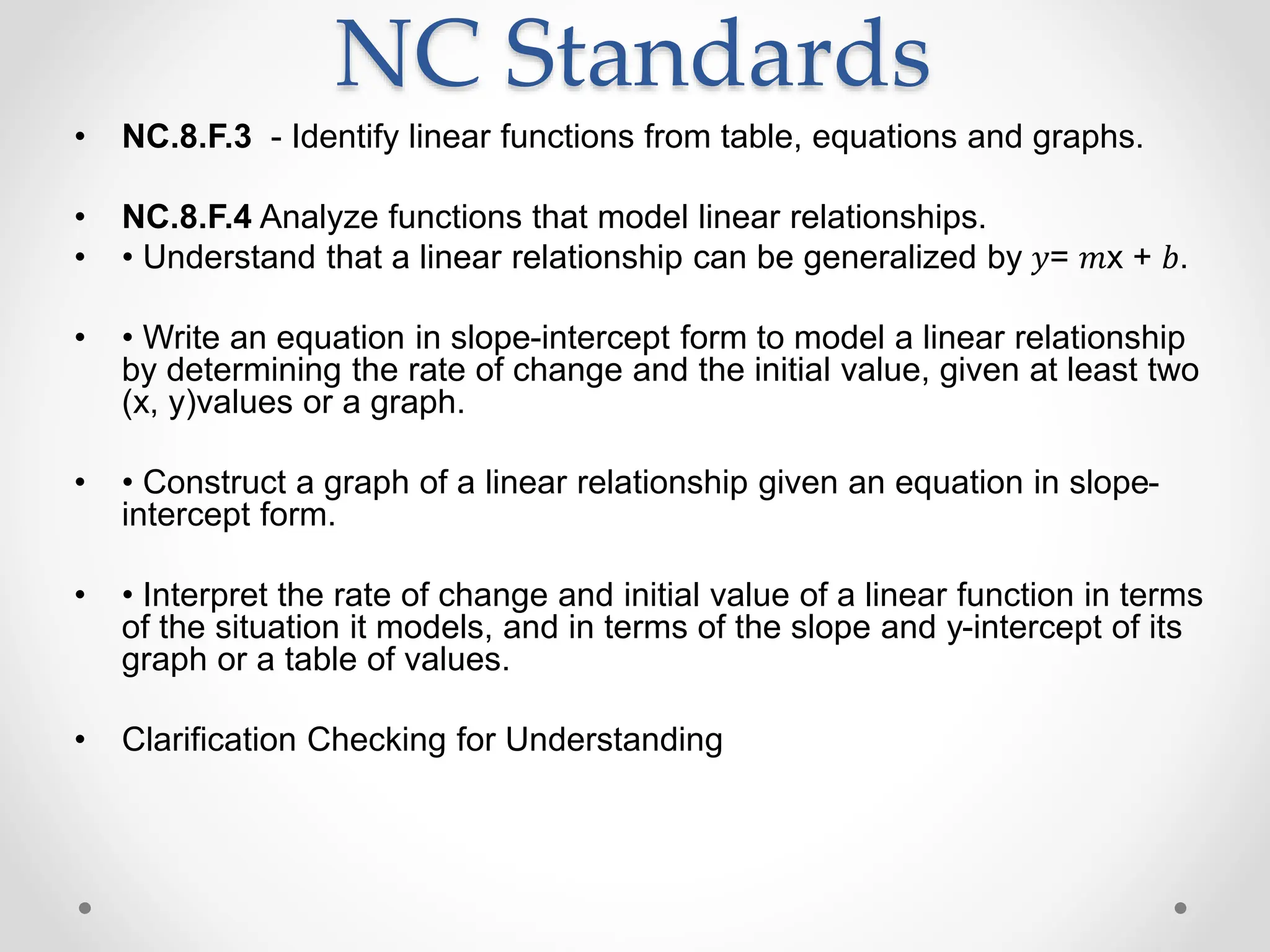 Linear And Nonlinear Functions A 1 Pptx