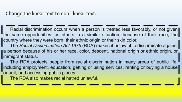 Linear and nonlinear text | PPTX