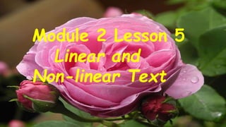 Linear and nonlinear text | PPTX