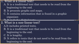 Linear and nonlinear text | PPTX