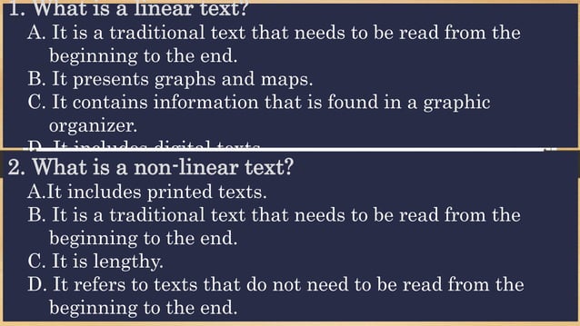 Linear and nonlinear text | PPTX | Books and Literature