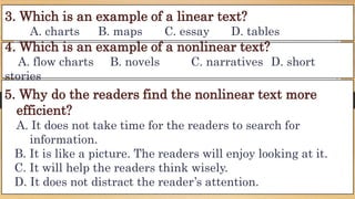 Linear and nonlinear text | PPTX | Books and Literature