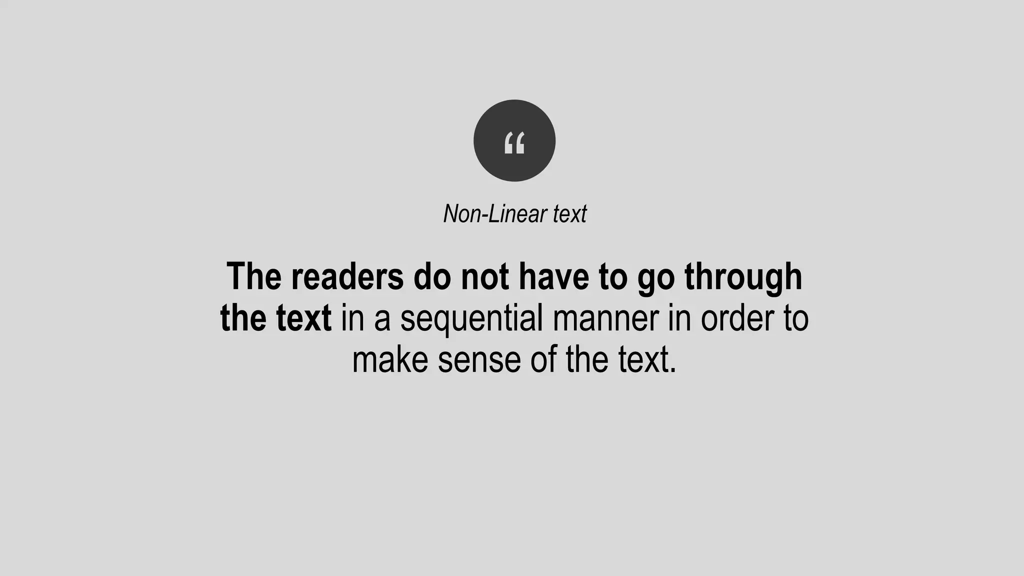 Linear and Non linear texts (English 9) | PPTX