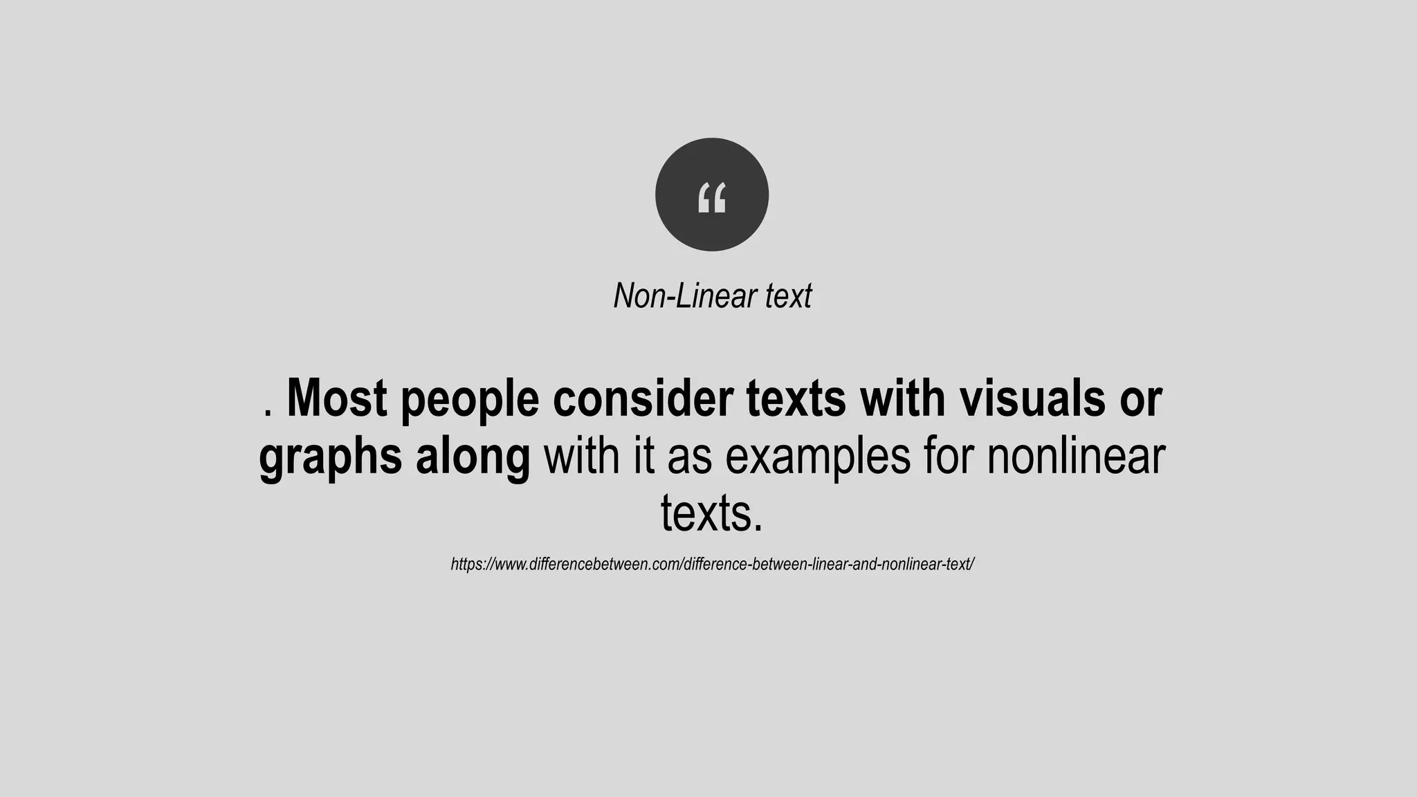 Linear and Non linear texts (English 9) | PPTX