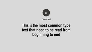 Linear and Non linear texts (English 9) | PPTX