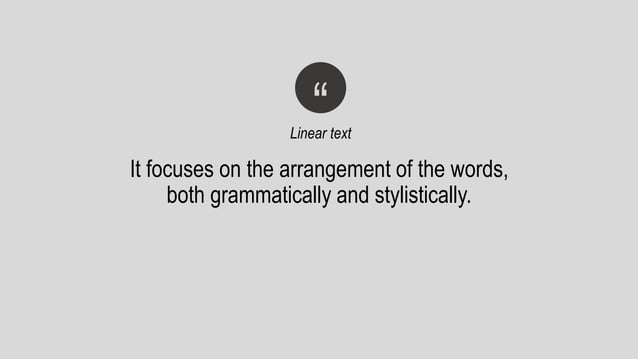 Linear and Non linear texts (English 9) | PPTX | Technology & Computing