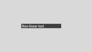 Linear and Non linear texts (English 9) | PPTX
