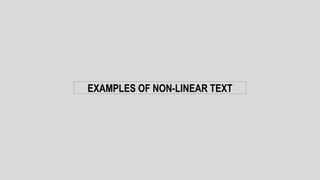 Linear and Non linear texts (English 9) | PPTX