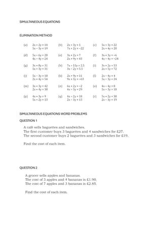 LINEAR AND SIMULTANEOUS EQUATIONS 2 MATHEMATICS QUESTIONS.pdf
