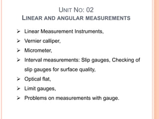 Linear & angular measurement | PPTX