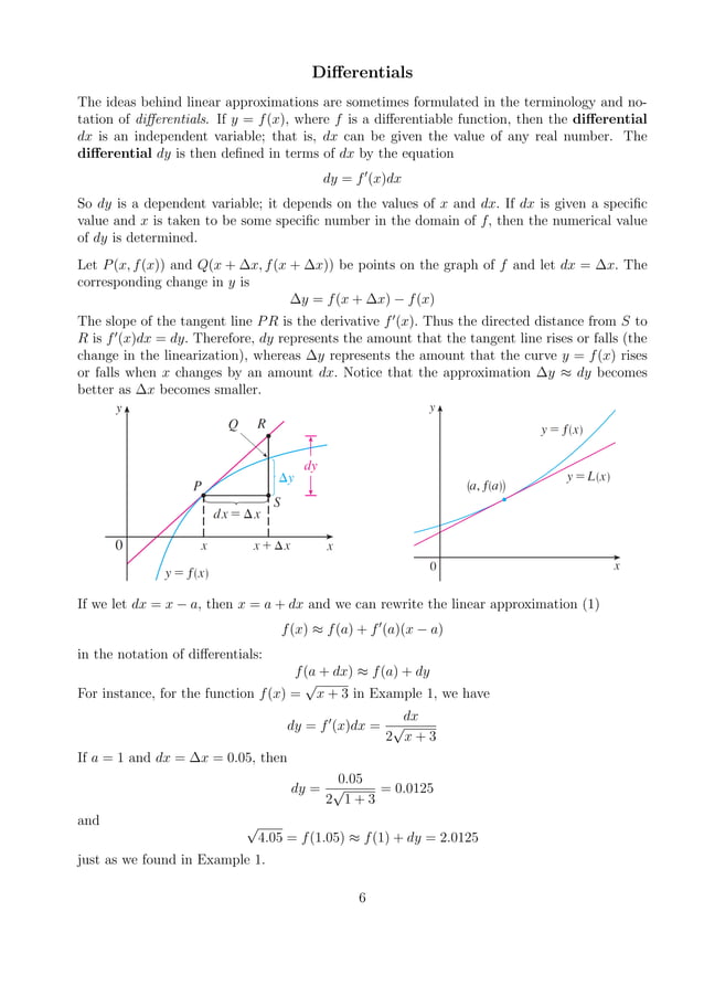 Linear approximations and_differentials | PDF
