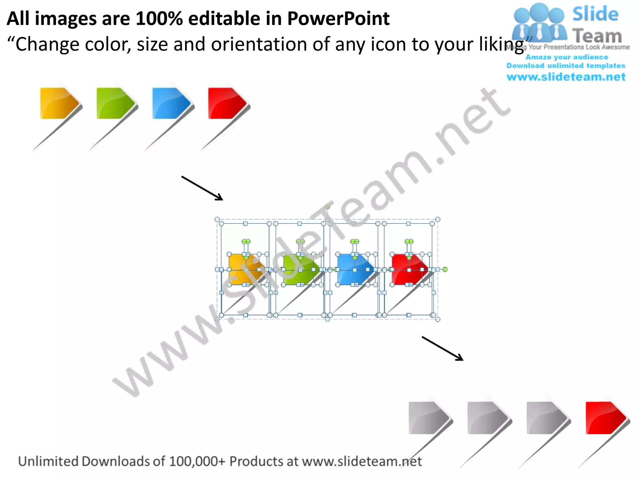Linear arrow data flow diagram 4 stages sample charts visio power point ...