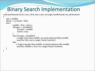 Linear and Binary search | PPTX
