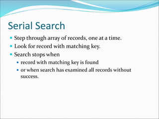 Linear and Binary search | PPTX